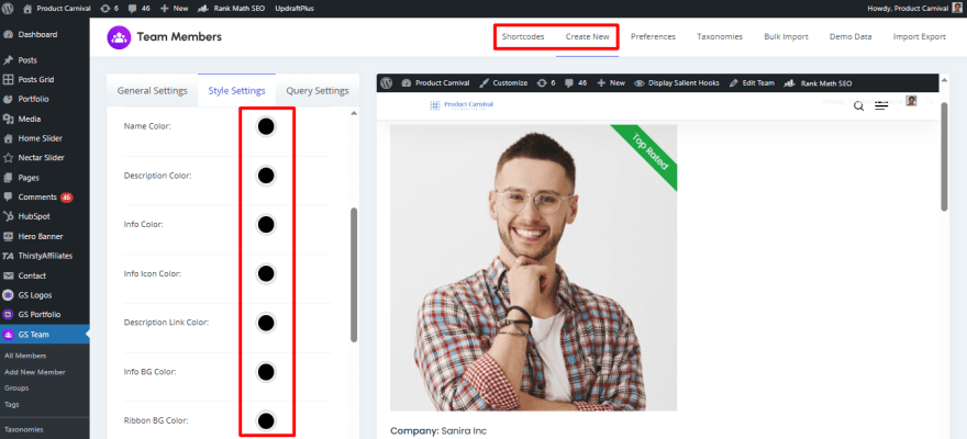 Add Hover Effects, Animations, and Custom Colors to GS Team Sections ...
